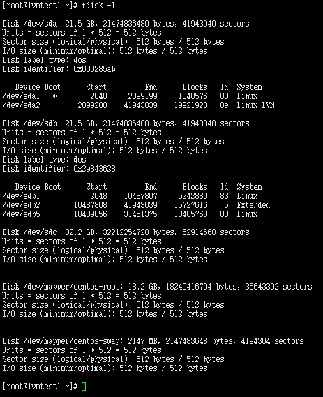 CentOS7下fdisk分区工具和LVM的简单使用_centos fdisk-CSDN博客