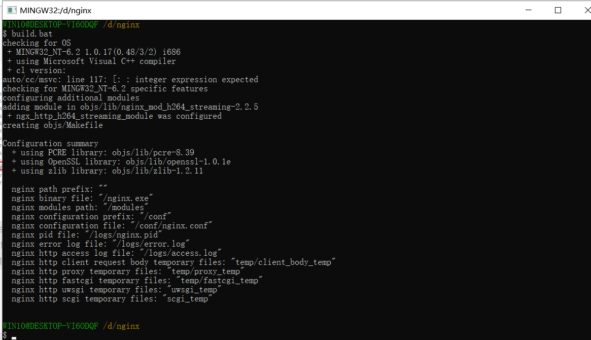 window编译nginx过程以及安装nginx_mod_h264_streaming插件_windows nginx mod-stream-CSDN博客