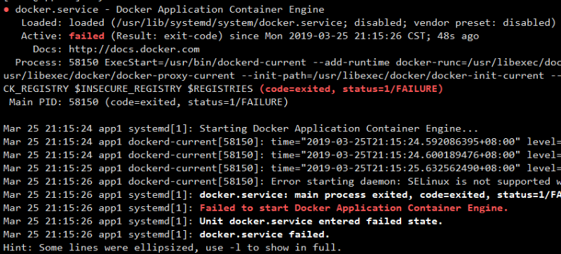 docker安装错误集：[Job for docker.service/network failed][Error response from daemon]_failed to mount ...