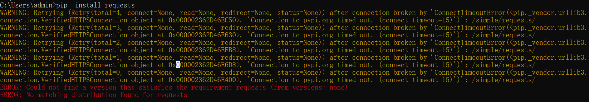 PyCharm安装requests超时失败_pycharm怎么下载requests包链接超时-CSDN博客