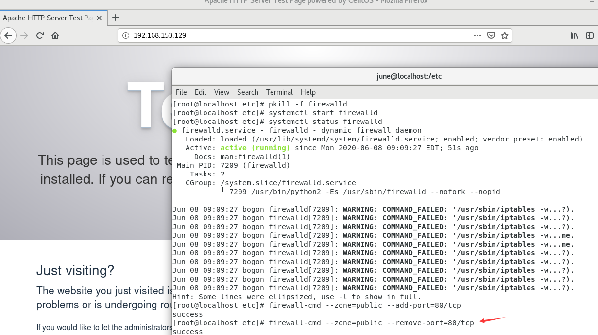 linux防火墙_job for firewalld.service failed because a timeout-CSDN博客