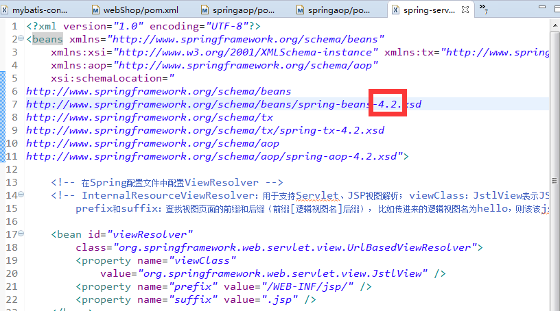 spring启动项目报错:无法读取方案文档 http://www.springframework.org/schema/beans/spring-beans-4.3.xsd, 原因为 ...