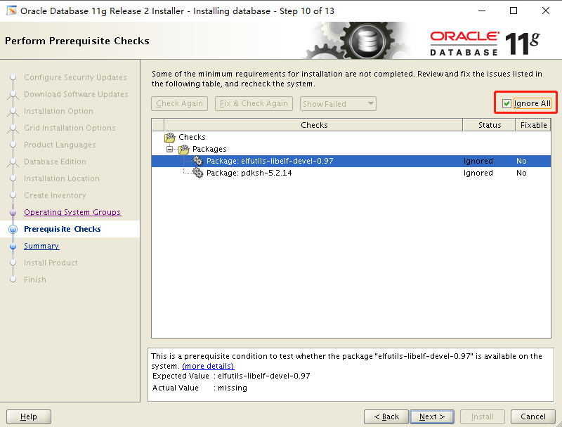 CentOS6 安装Oracle11.2.0.4 提示缺少elfutils-libelf-devel-0.97和pdksh-5.2.14-CSDN博客