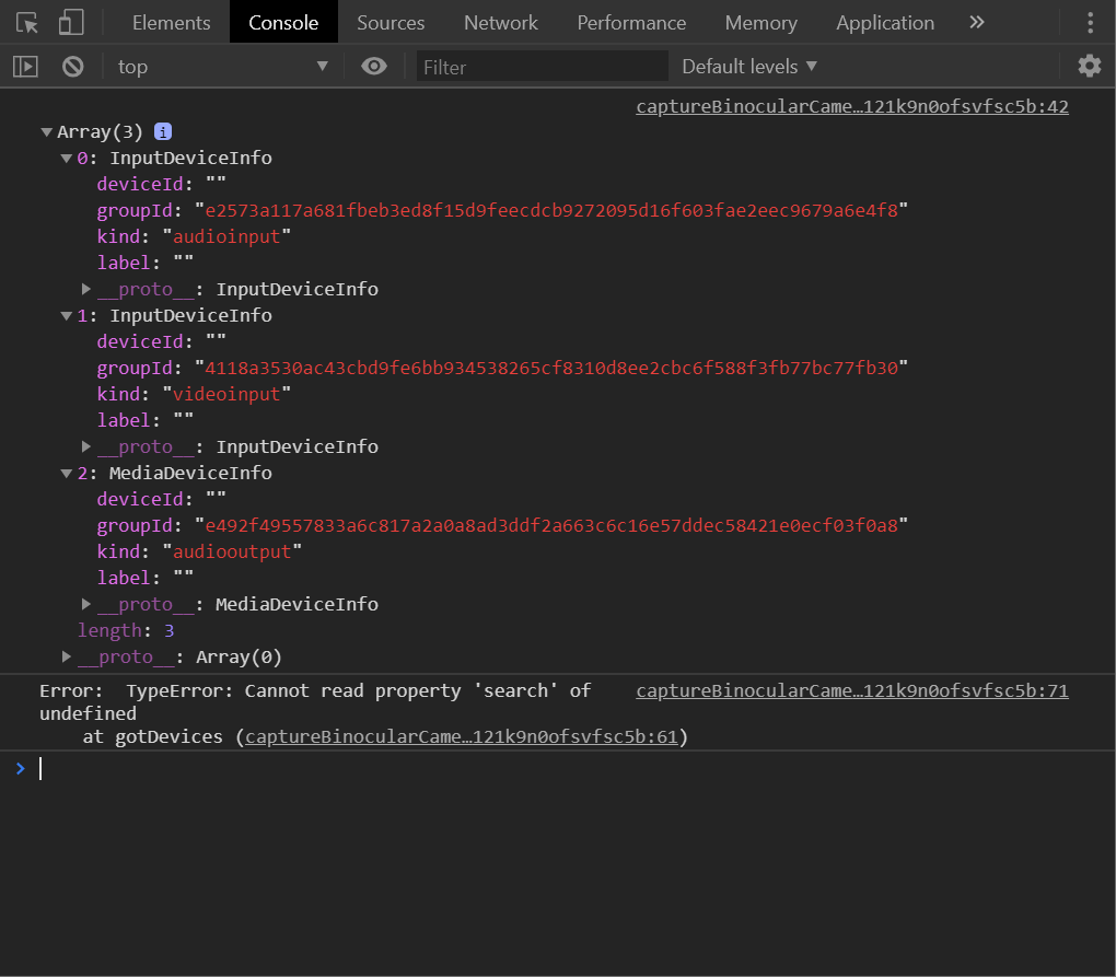 谷歌浏览器MediaDevices.enumerateDevices() 获取媒体设备不全或者没有labei属性的问题_navigator ...