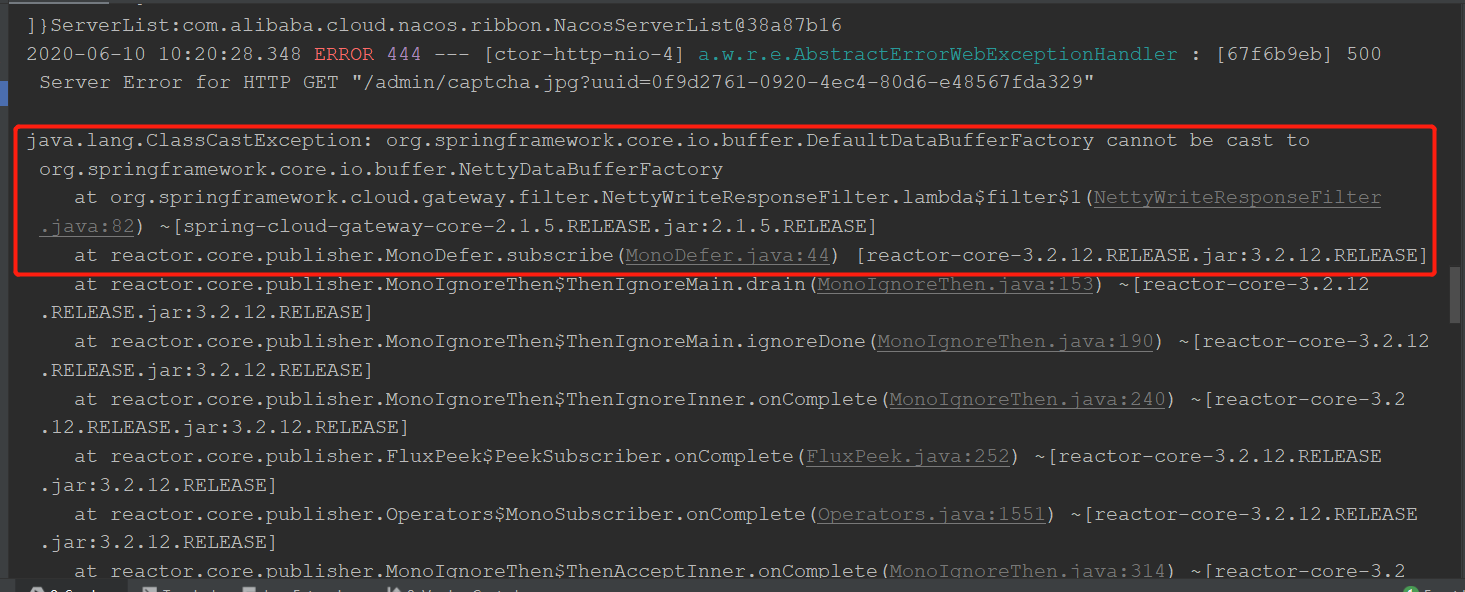 Spring Cloud GateWay异常处理：DefaultDataBuffer cannot be cast to org.springframework.core.io.b-CSDN博客
