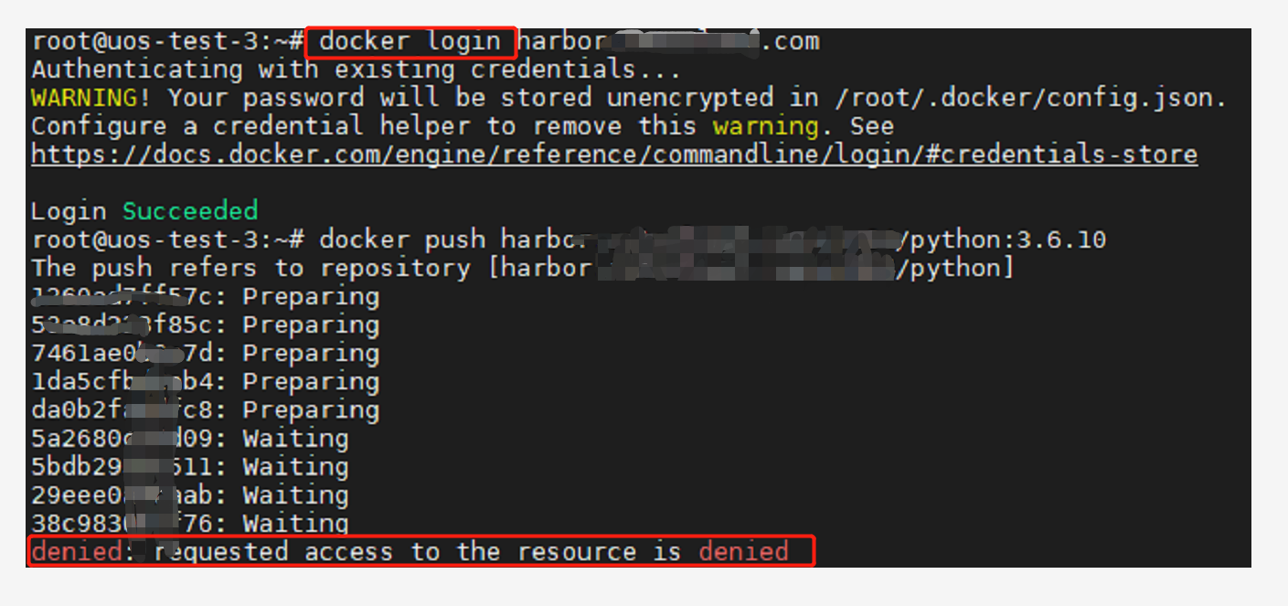 镜像push不到仓库:denied: requested access to the resource is denied_大镜像无法推送到仓库-CSDN博客