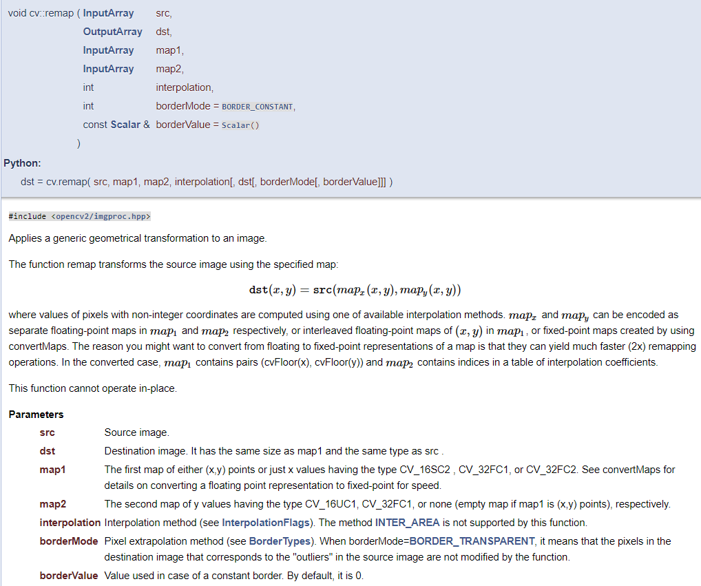 [OpenCV] cv.remap() 重映射学习笔记/map1 map2易混点_cv remap-CSDN博客