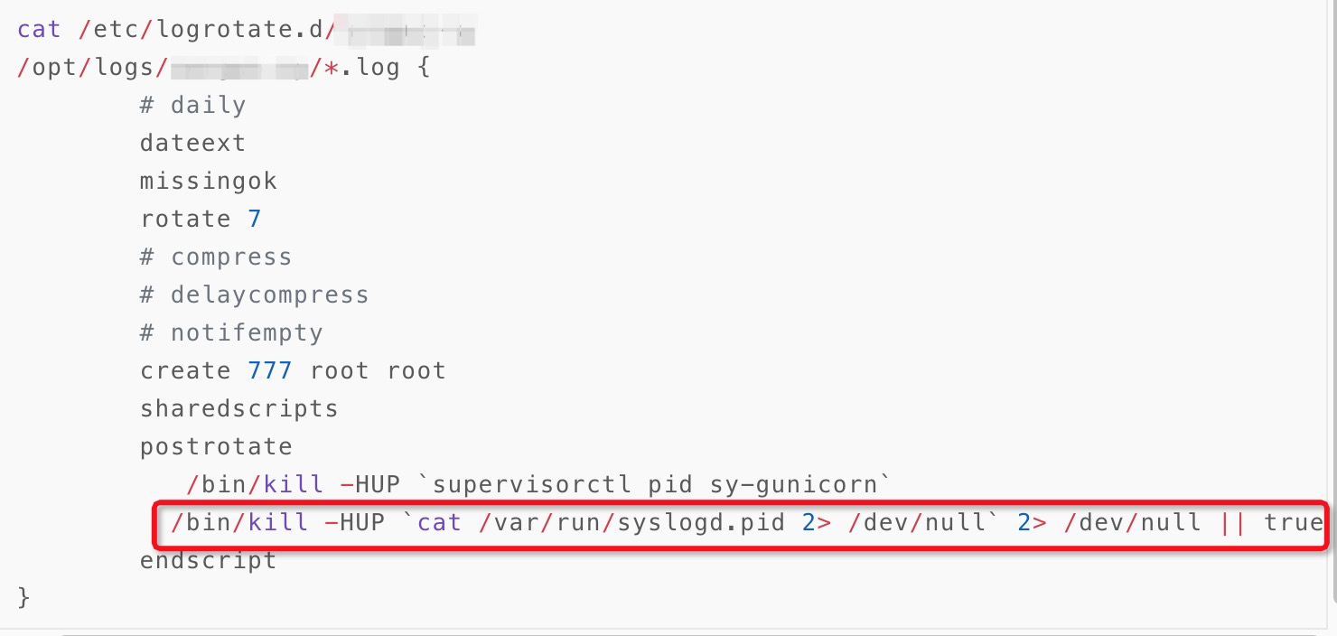 [踩坑篇]logrotate切割日志后，日志还是写在老日志文件中_logrotate分割日志后日志还是继续往旧日志文件写入-CSDN博客