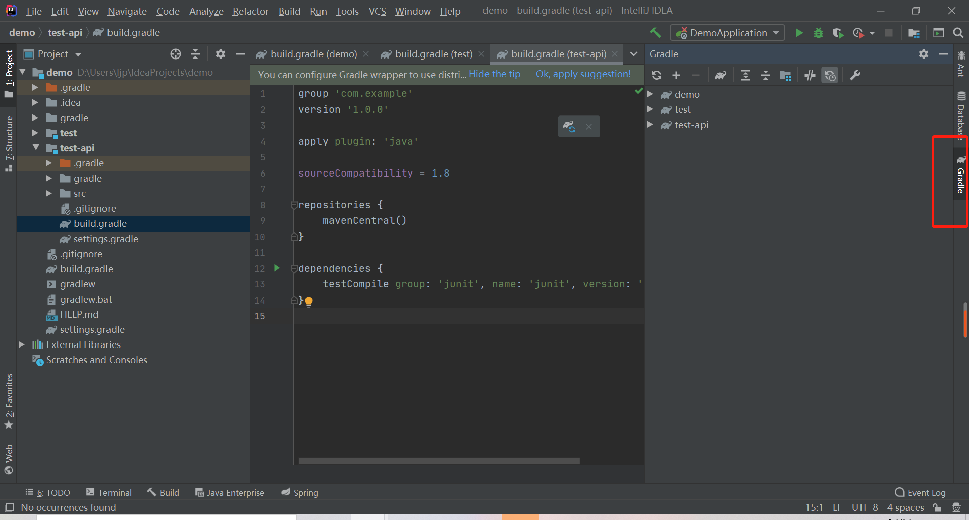 使用Intellj IDEA工具构建Springboot+gradle多模块项目_idea 新增一个模块怎么编译-CSDN博客