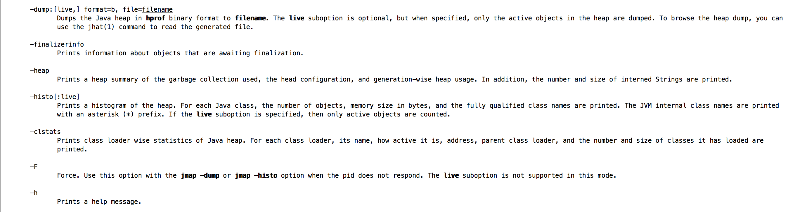 jmap的用法：Java 内存映像工具 jmap -heap pid_jmap -heap详解-CSDN博客