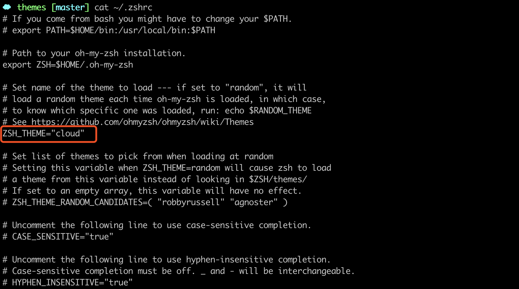 使用oh-my-zsh时，如何自由选择自己喜欢的主题Themes_zsh themes-CSDN博客