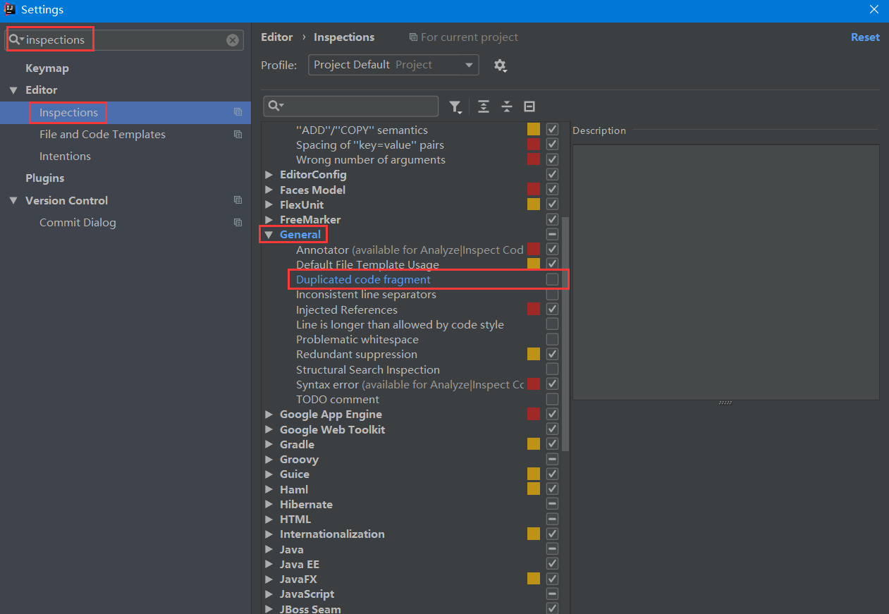 IDEA取消代码重复显示波浪线的问题_duplicated code fragment (19 lines long)-CSDN博客
