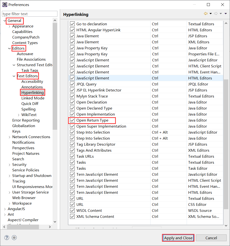 Eclipse工具 Ctrl+ 鼠标左键查看源码设置_eclipsectrl加左键变成在外部编辑器打开,怎么调回去-CSDN博客