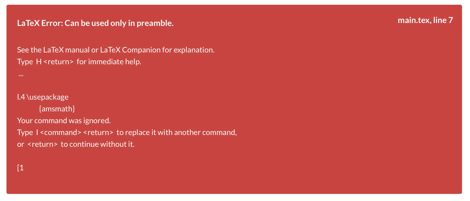 [翻译] LaTeX Error: Can be used only in preamble_latex error: can be used only in preamble.-CSDN博客