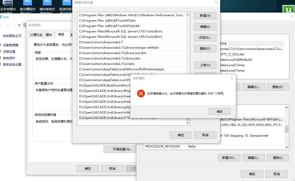 Environment Variable Addition This Environment Variable Is Too Large This Dialog Allows The 