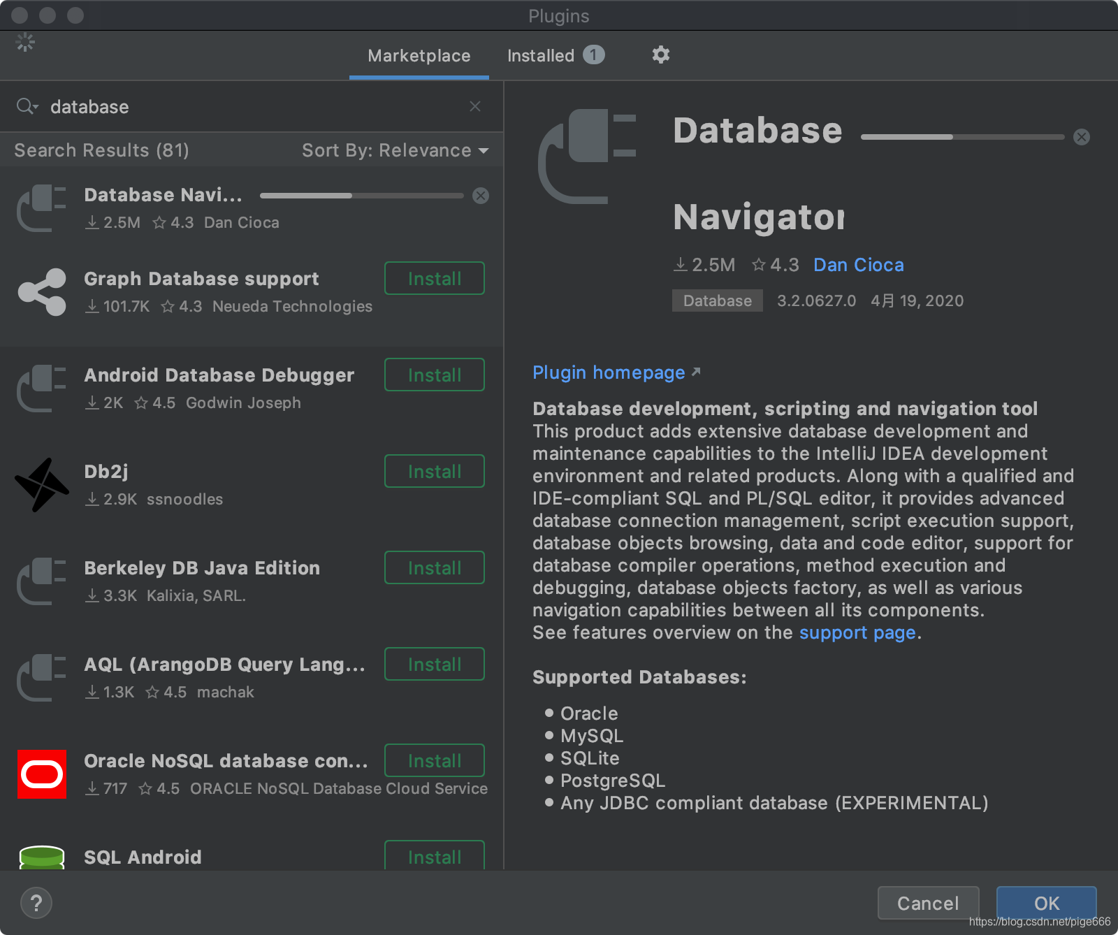 Idea没有database选项卡,jdbc Csdn博客