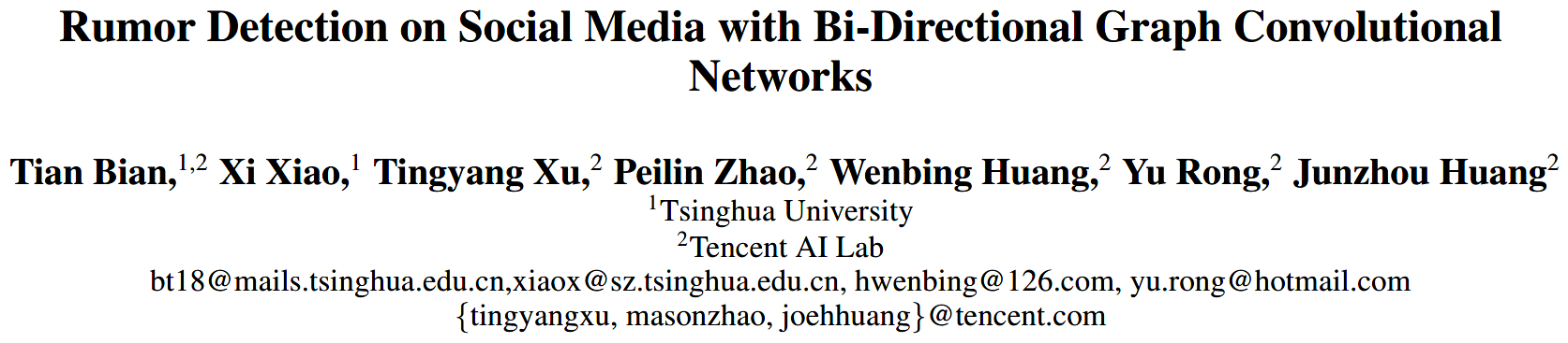 【论文解读 AAAI 2020 | Bi-GCN】Rumor Detection on Social Media with Bi ...