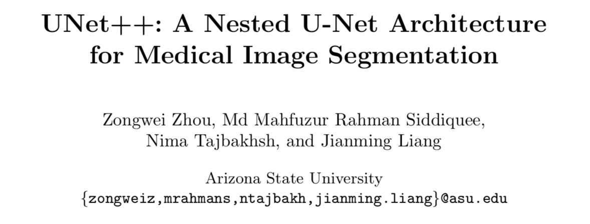 《UNet++: A Nested U-Net Architecture for Medical Image Segmentation》论文 ...