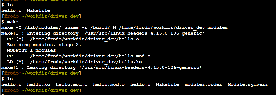 Linux kernel driver 入门01 写个驱动玩玩儿 加载/卸载 hello world_kernel driver 识别加载流程-CSDN博客