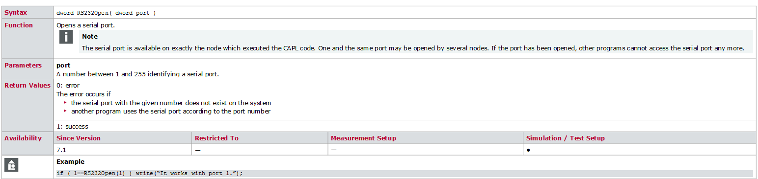 RS232 CAPL Functions / serial port configuration - Programmer Sought
