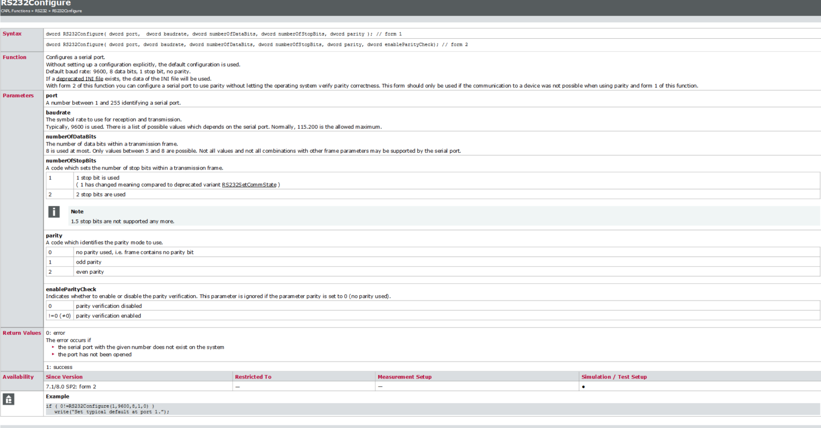 RS232 CAPL Functions / serial port configuration - Programmer Sought