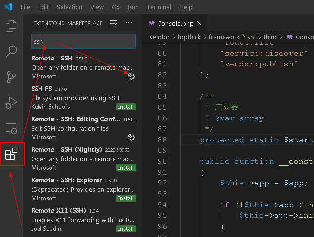 windows7下vscode通过ssh编辑服务器代码的方法_the language server needs at least php 7.4.0 insta-CSDN博客