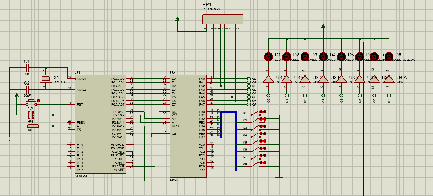 AT89C51并行I/O端口扩展及I2C串行总线扩展（8255）_用8255实现接口扩展原理-CSDN博客