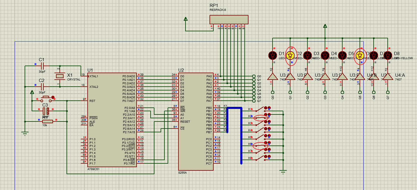 AT89C51并行I/O端口扩展及I2C串行总线扩展（8255）_用8255实现接口扩展原理-CSDN博客