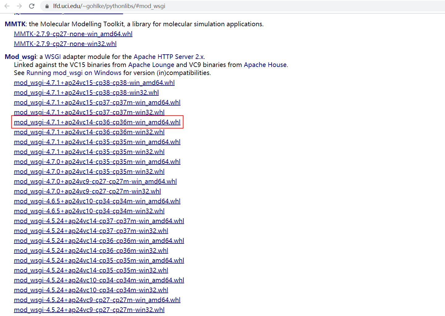 Python36+mod_wsgi4.5.24+Apache14部署服务(带安装包)_wsgi 版本-CSDN博客