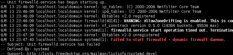 最全解决方案：Failed to start firewalld - dynamic firewall daemon-CSDN博客