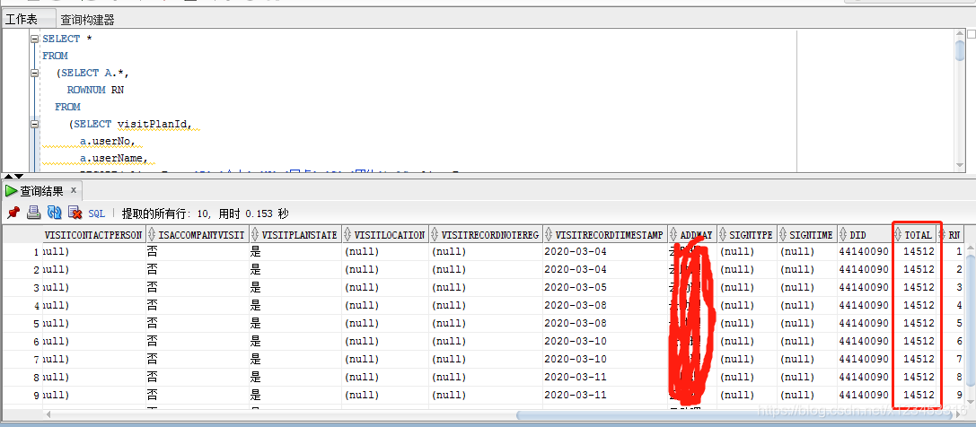 Oracle一个sql完成分页并返回count作为总条数oracle Sql分页查询语句 总行数 Csdn博客