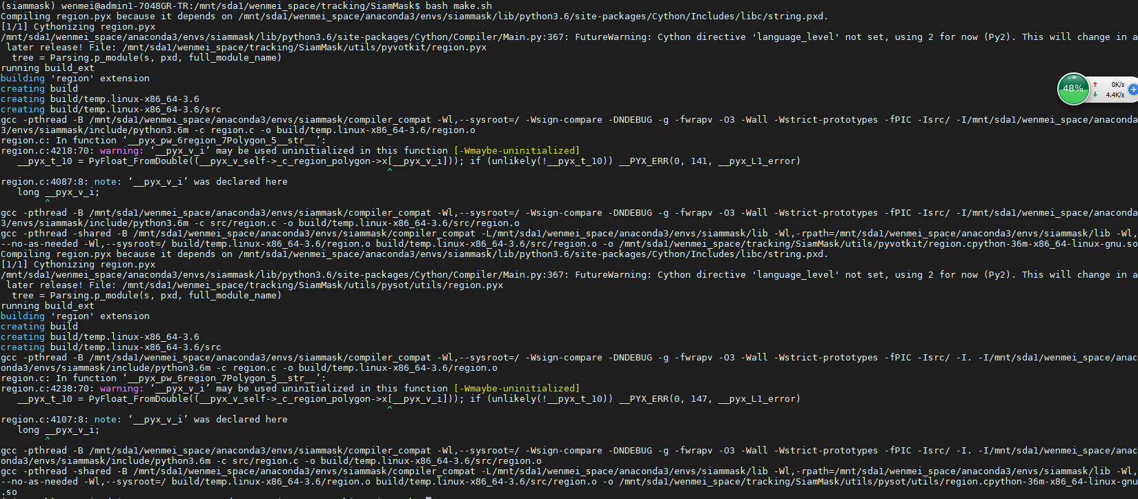 SiamMask 跑代码从入门到放弃_siammask复现代码-CSDN博客