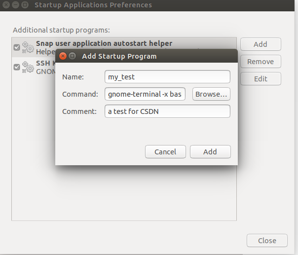 ubuntu使用bash脚本+gnome实现开机自启python程序和崩溃重启_gnome-session-properties启动不了-CSDN博客