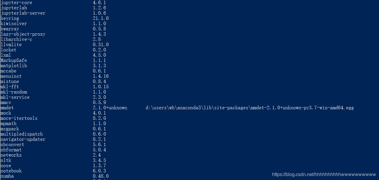 Win10 Python3 7 安装pytorch1 5 Mmdetection2 1,搭建mmdetection环境 Oserror