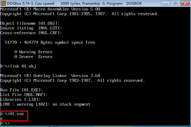 8086汇编:DOS系统功能调用表举例（INT 21h）_mov ah,07h int 21h-CSDN博客