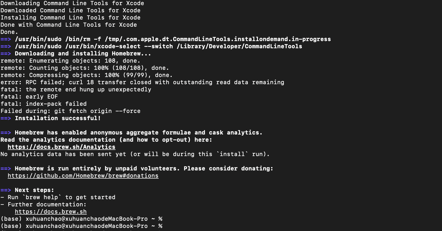 Install Homebrew Connection refused solution - Programmer Sought