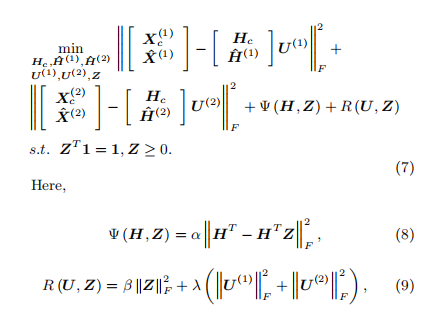 缺失多视图聚类目标函数_partial multi-view subspace clustering-CSDN博客