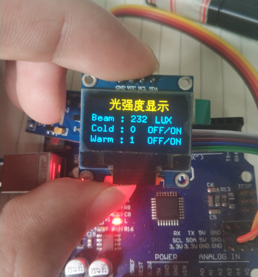 Arduino+0.96OLED+GY30(BH1750)光照强度采集光照传感器 光控灯实验_icloudelectron的博客-CSDN博客