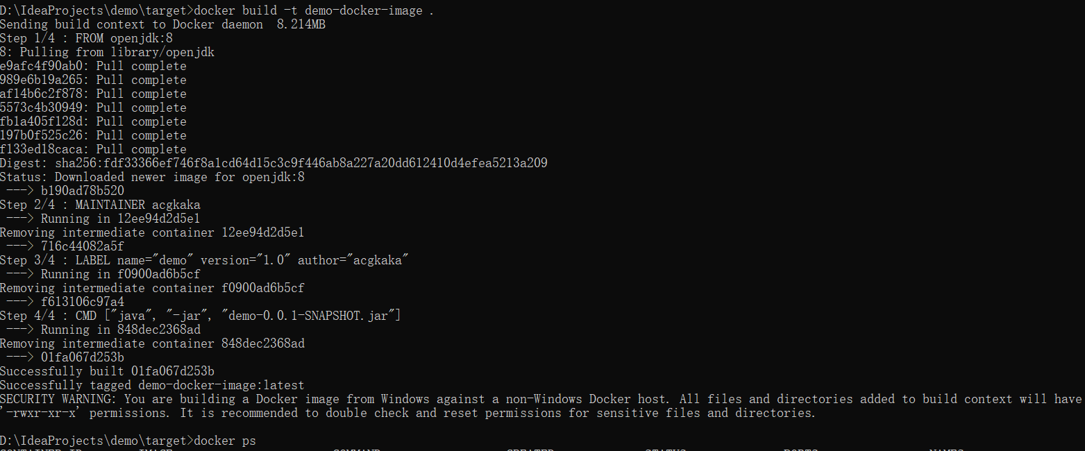 Docker 学习（七）Windows下，使用Docker将jar包封装为镜像并导出镜像为tar文件_windows 怎么将jar通过docker部署成镜像-CSDN博客