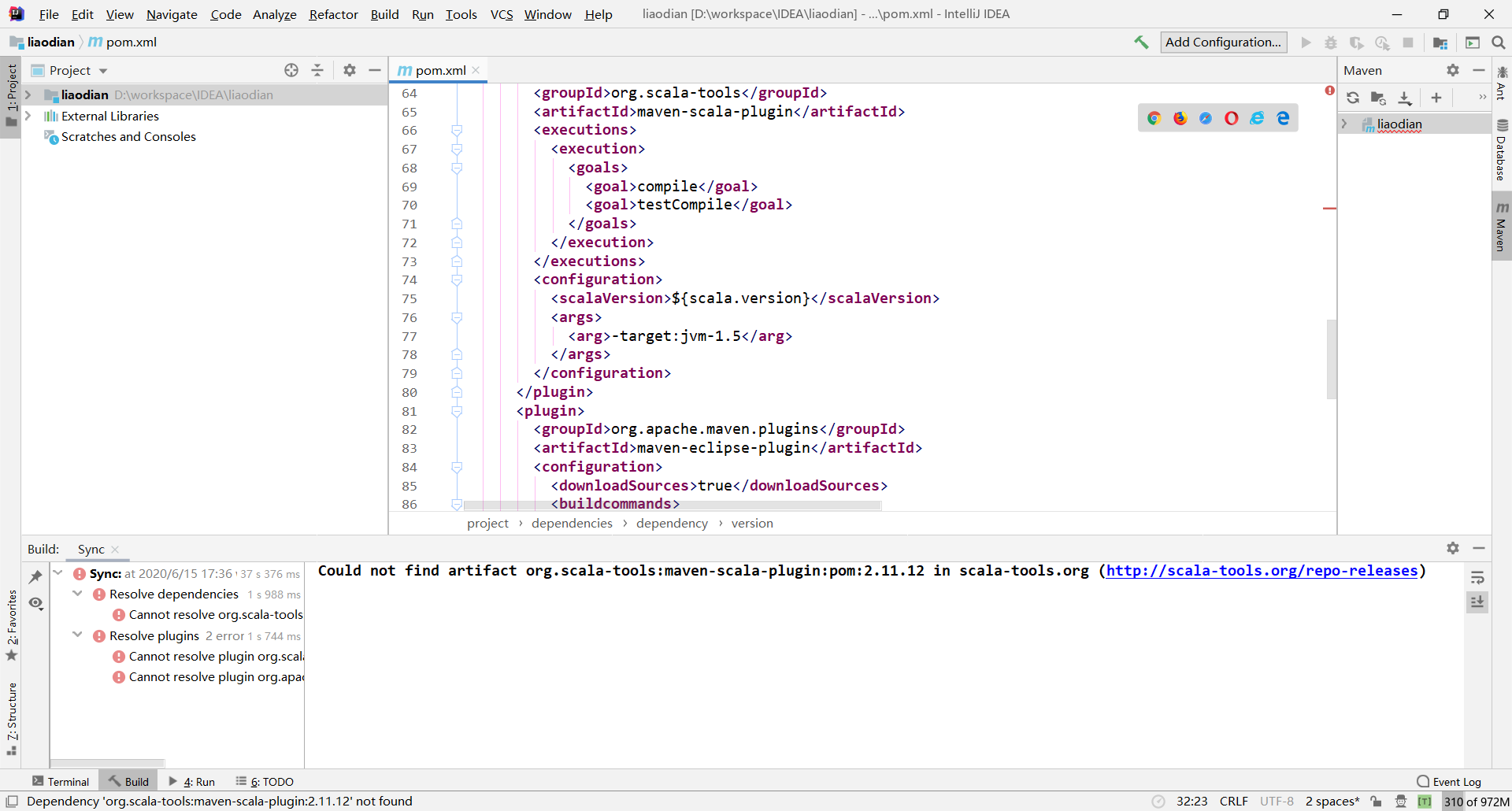 Cannot resolve plugin org.scala-tools:maven-scala-plugin: unknown-CSDN博客