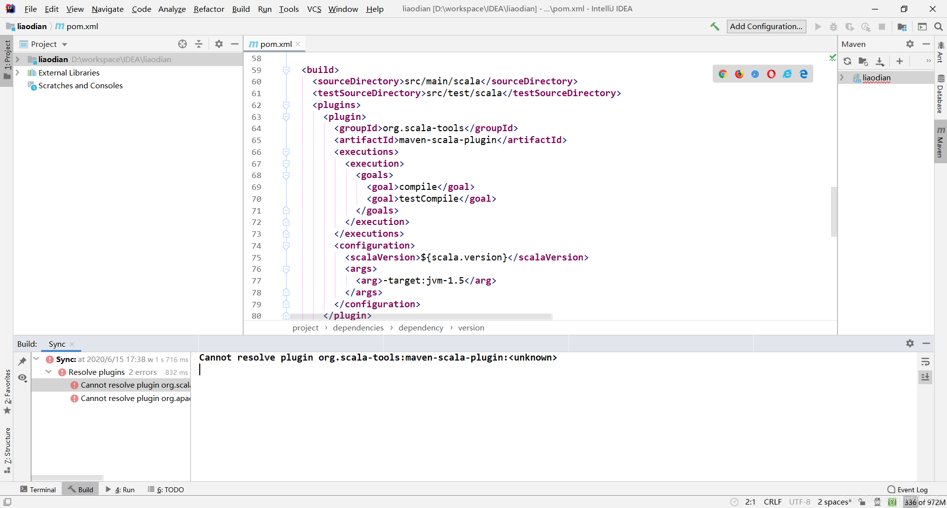 Cannot Resolve Plugin Orgscala Toolsmaven Scala Plugin Unknown Csdn博客
