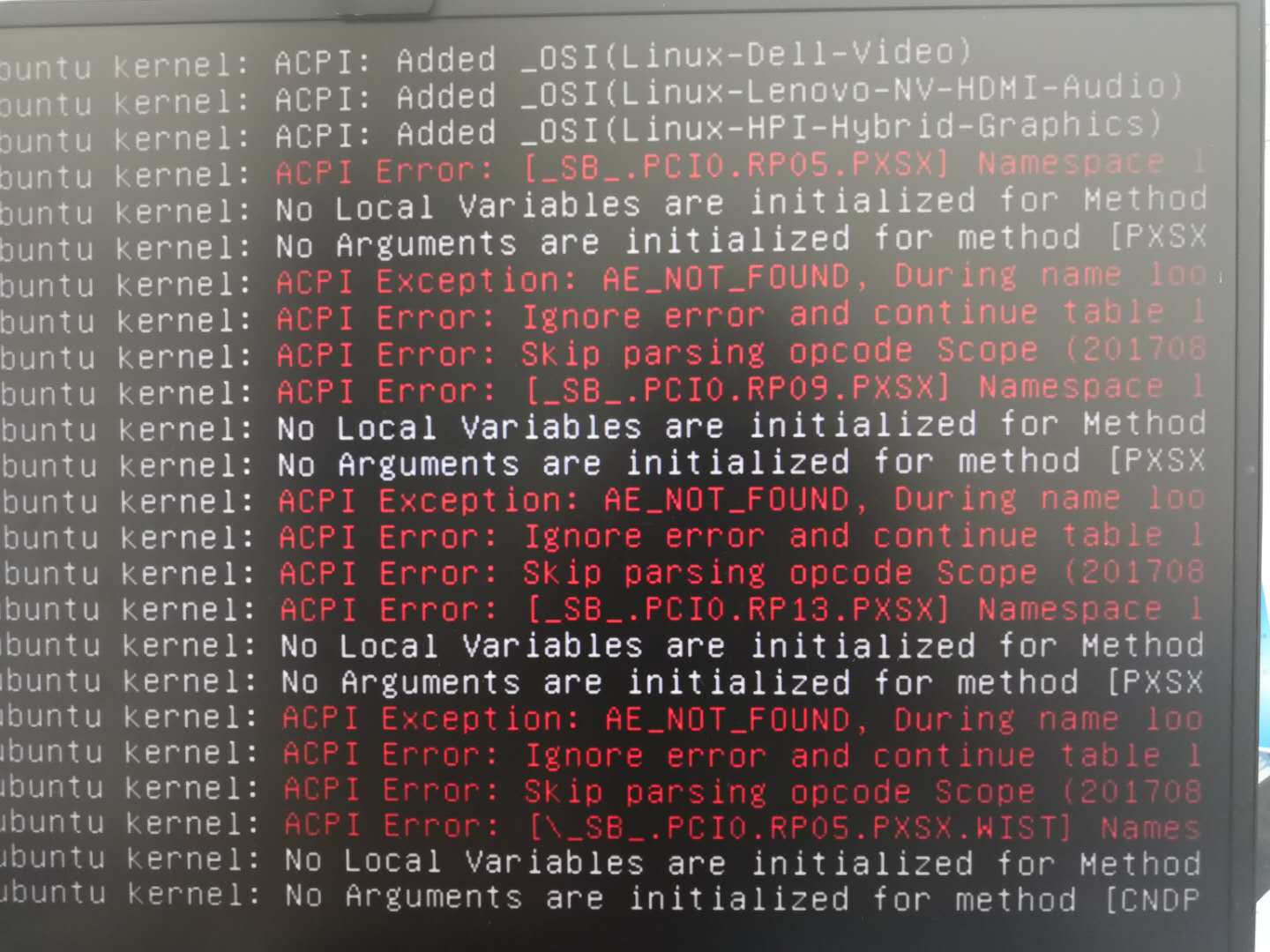修复 ，Ubuntu无法开机：ACPI:Error:[_SB_.PCIO.PR05.PXSX] …………_ubuntu启动时acpi error怎么解决-CSDN博客