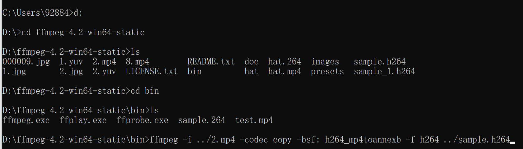 windows使用ffmpeg将mp4文件转变成h264视频文件_windows ffmpeg压缩mp4-CSDN博客