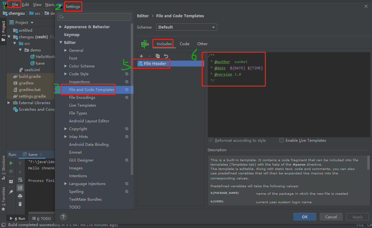 Java's idea, when creating a new Java class, automatically add ...