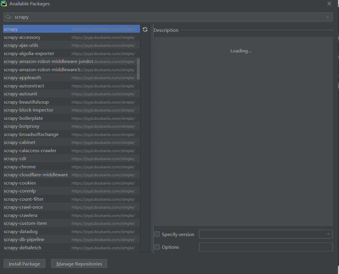 pycharm install scrapy framework - Programmer Sought