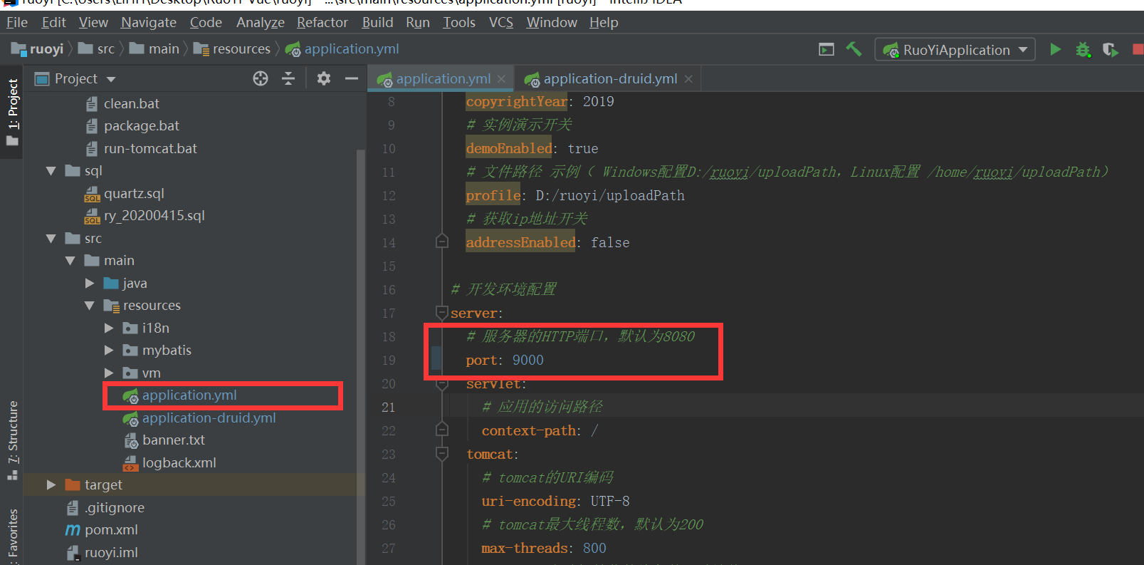 ruoyi-vue 后台启动不成功_failed to register application as application(name-CSDN博客