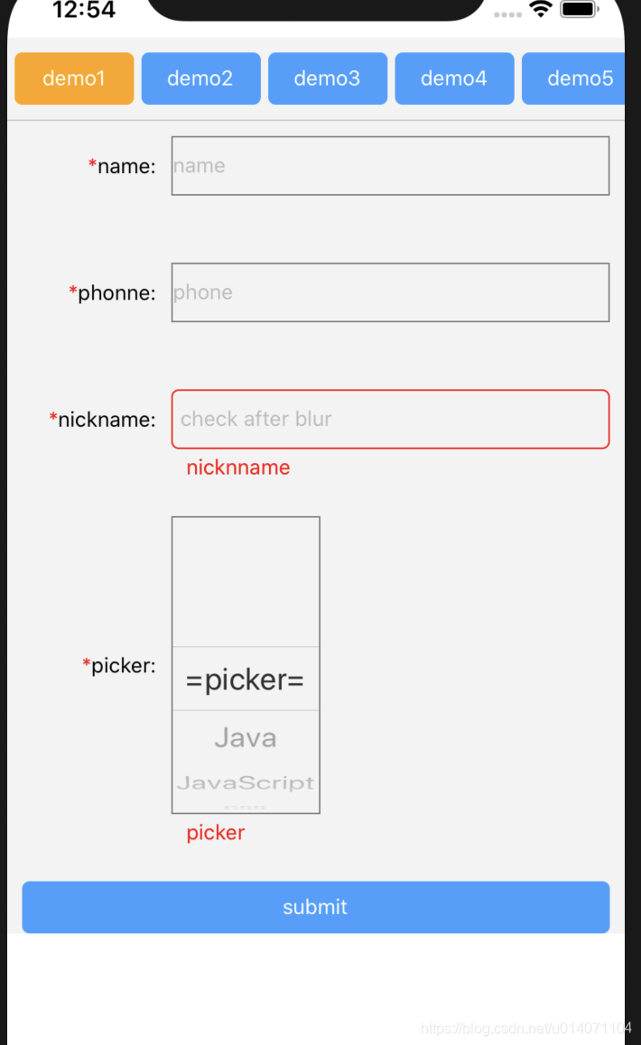 React Native 表单校验库 React Native Validator Csdn博客