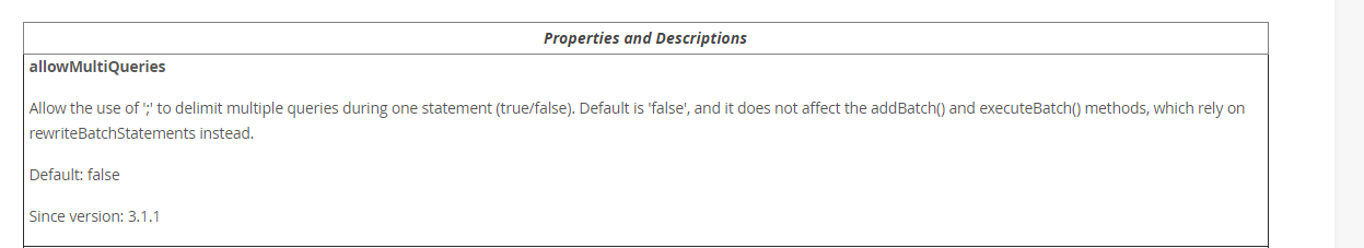 mysql开启批量执行sql参数allowMultiQueries与批处理 rewriteBatchedStatements=true(加速batchUpdate)_tdsql mysql连接 ...