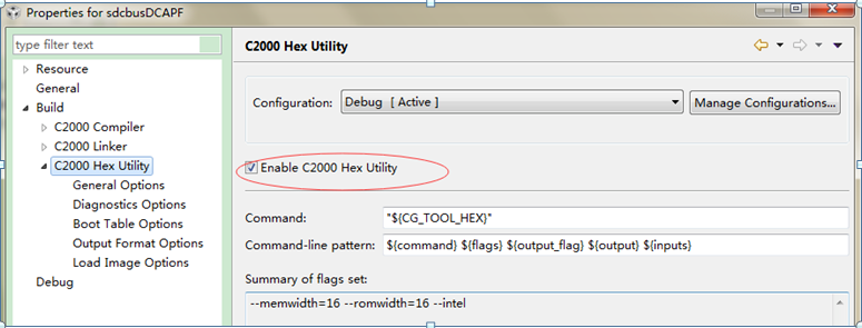 CCS生成hex方法(CCS8)_ccs8.3.1中hex2000utility-CSDN博客