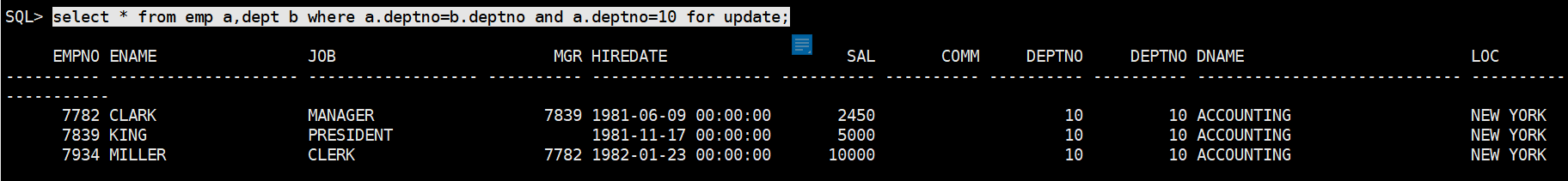 Oracle 的for update行锁_oracle中for update skip locked-CSDN博客